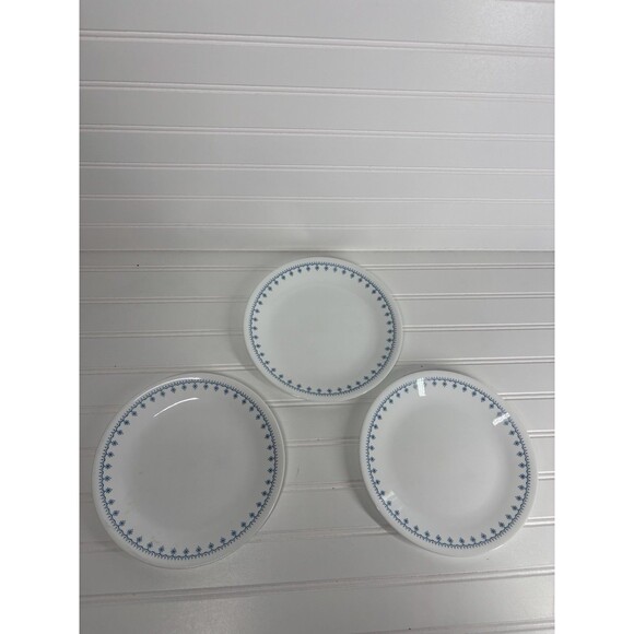 Corningware | Dining | Vtg Set Of 3 Corelle Corning Blue Snowflake ...